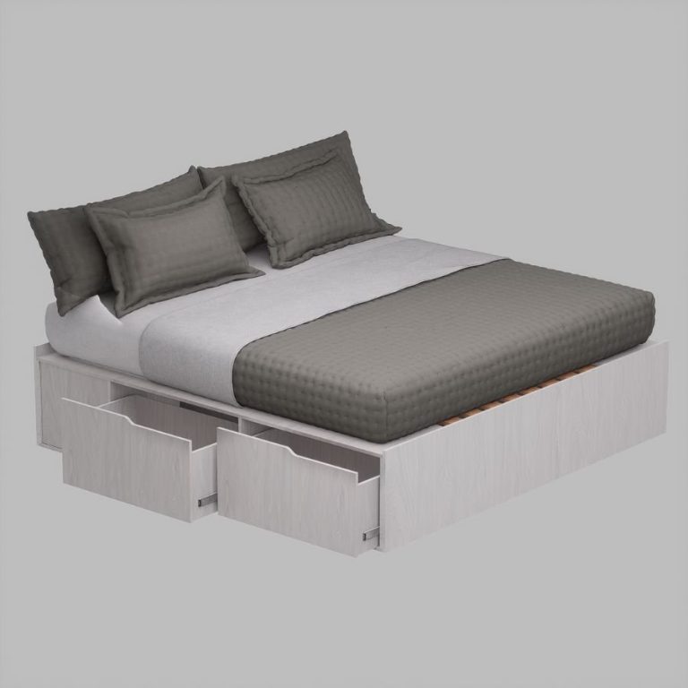 Cama box dos plazas cajones funcional extensible Dot